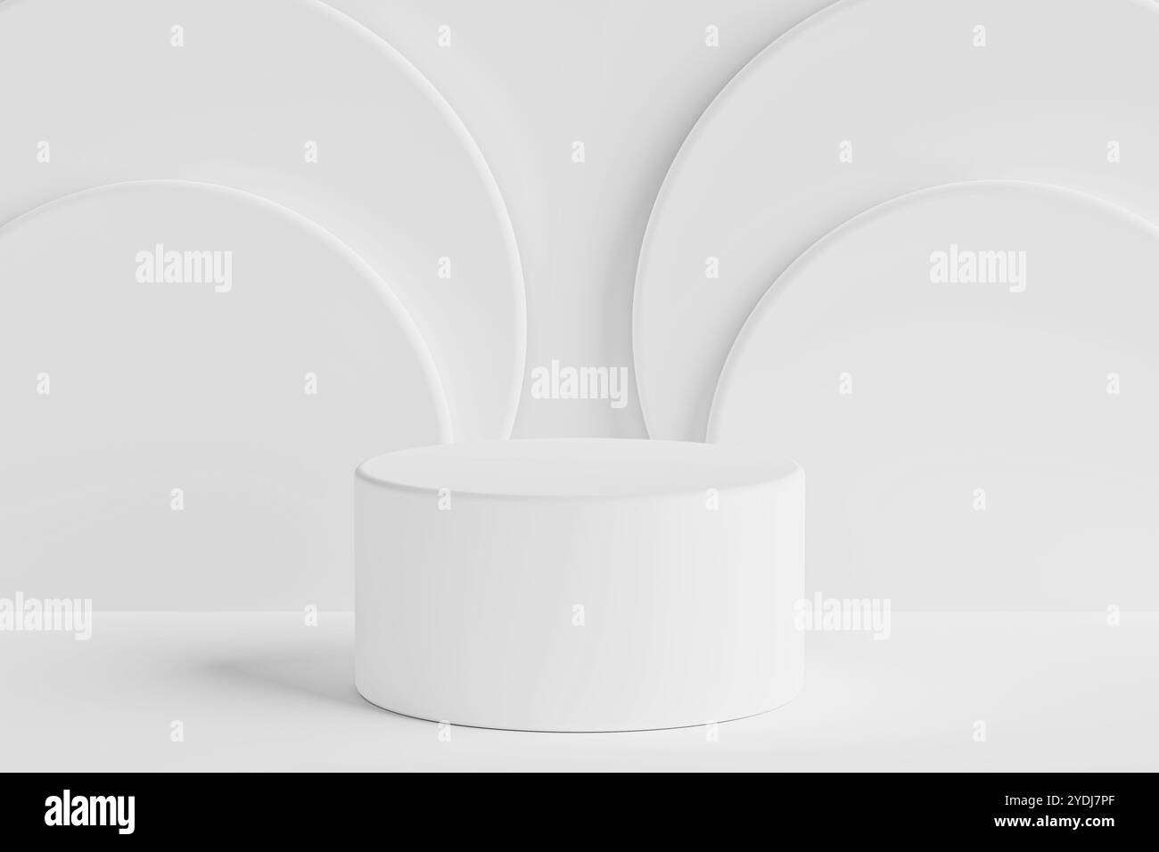 White Minimalist Cylindrical Product Display Platform in front of a ...