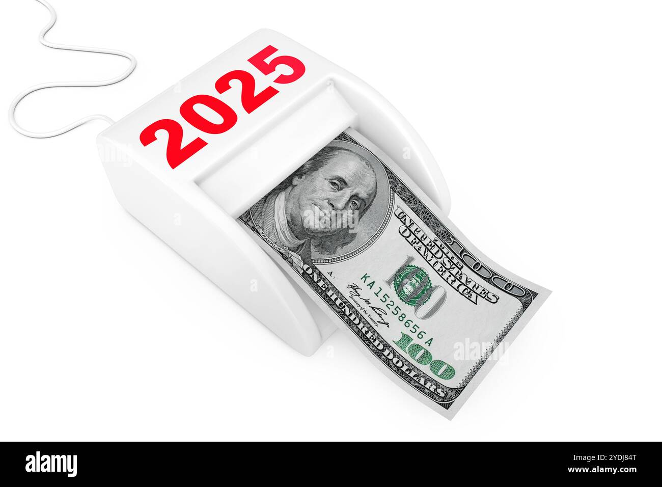 Make Money in 2025 New Year Concept. Money Maker 2025 New Year Machine ...