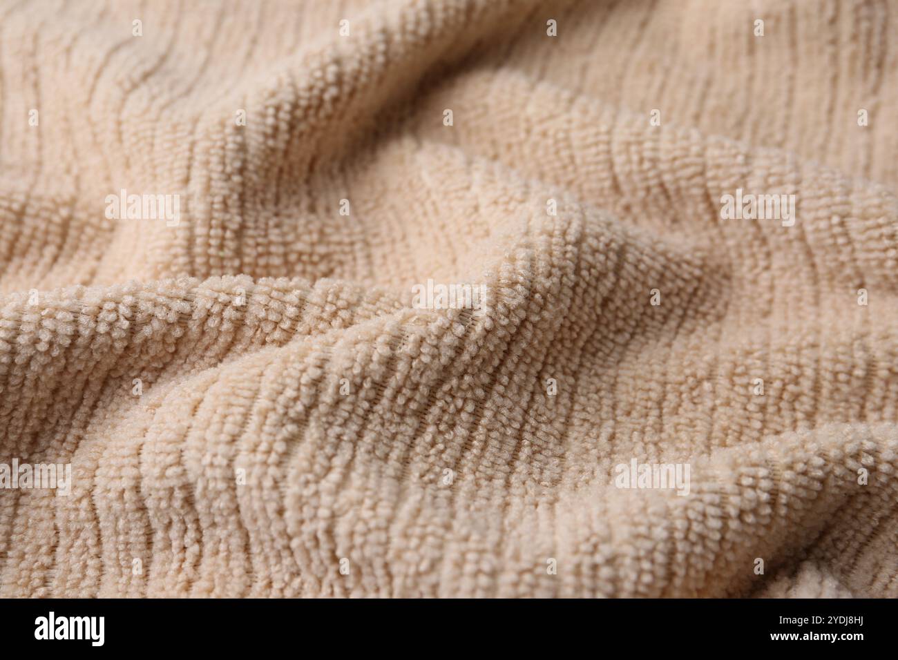 Clean beige microfiber cloth as background, closeup Stock Photo - Alamy
