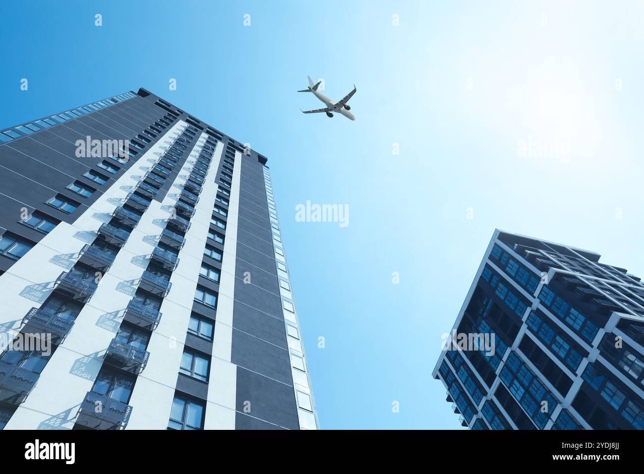 Aerial flying over housing in hi-res stock photography and images - Alamy