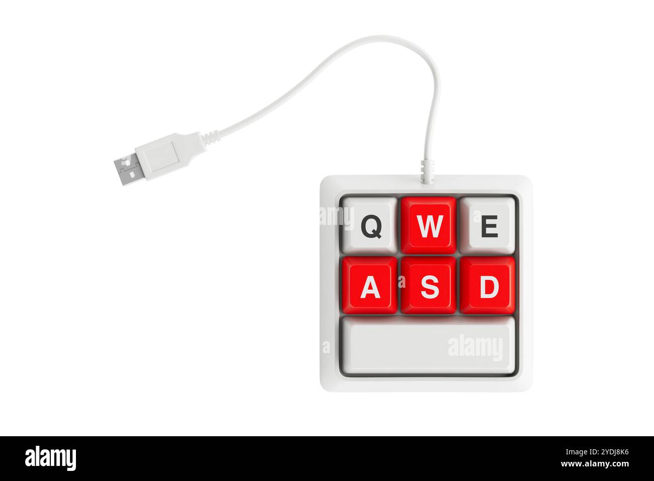 Small, Compact and Designed Specifically for Gaming White Keyboard with ...