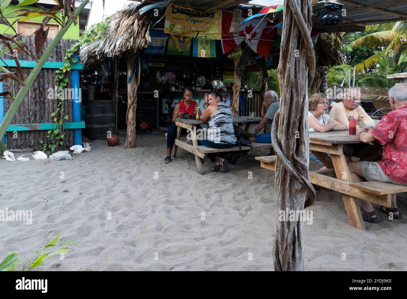 Cool Spot restaurant in Hopkins, Belize Stock Photo - Alamy