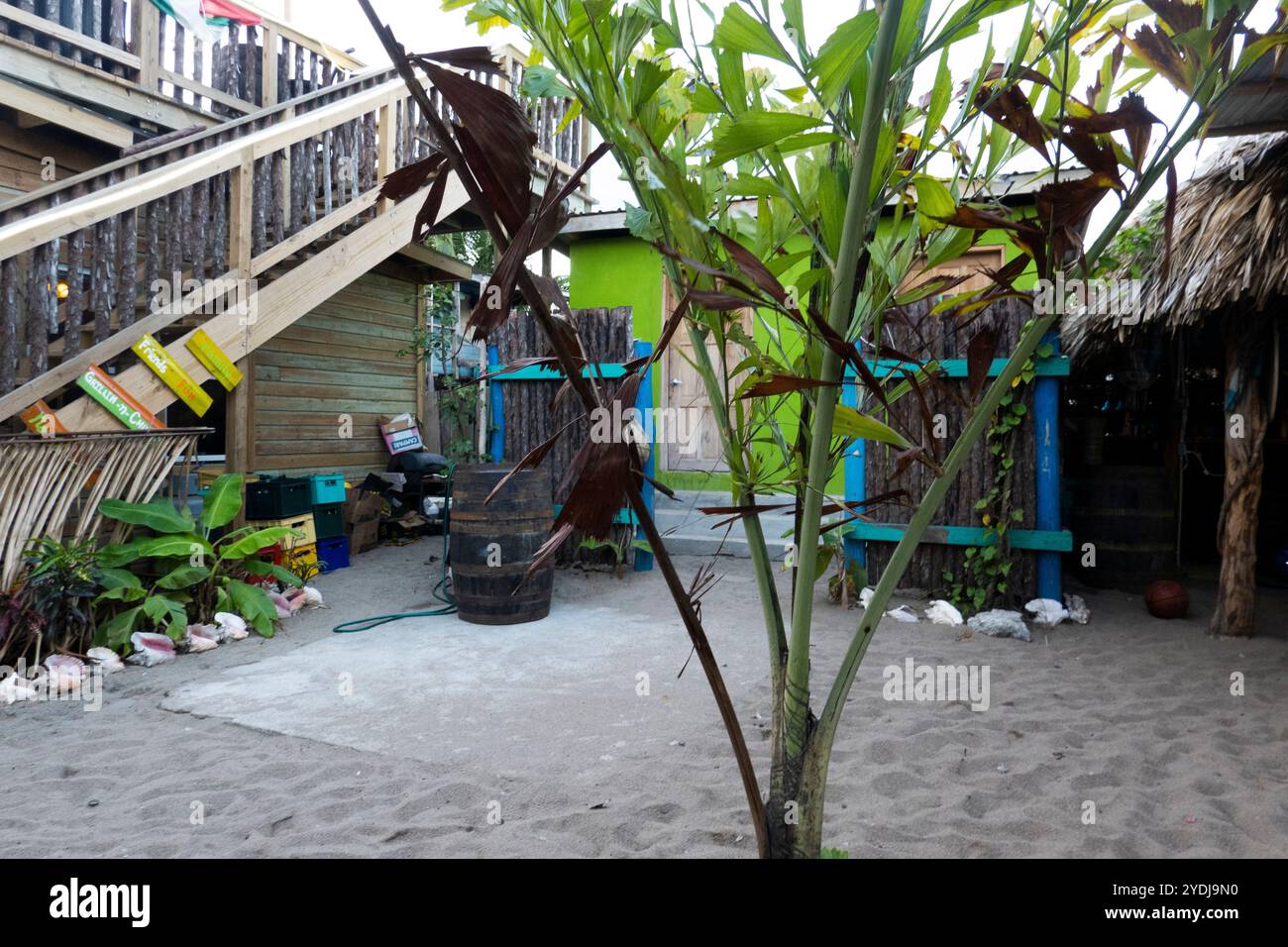 Cool Spot restaurant in Hopkins, Belize Stock Photo - Alamy