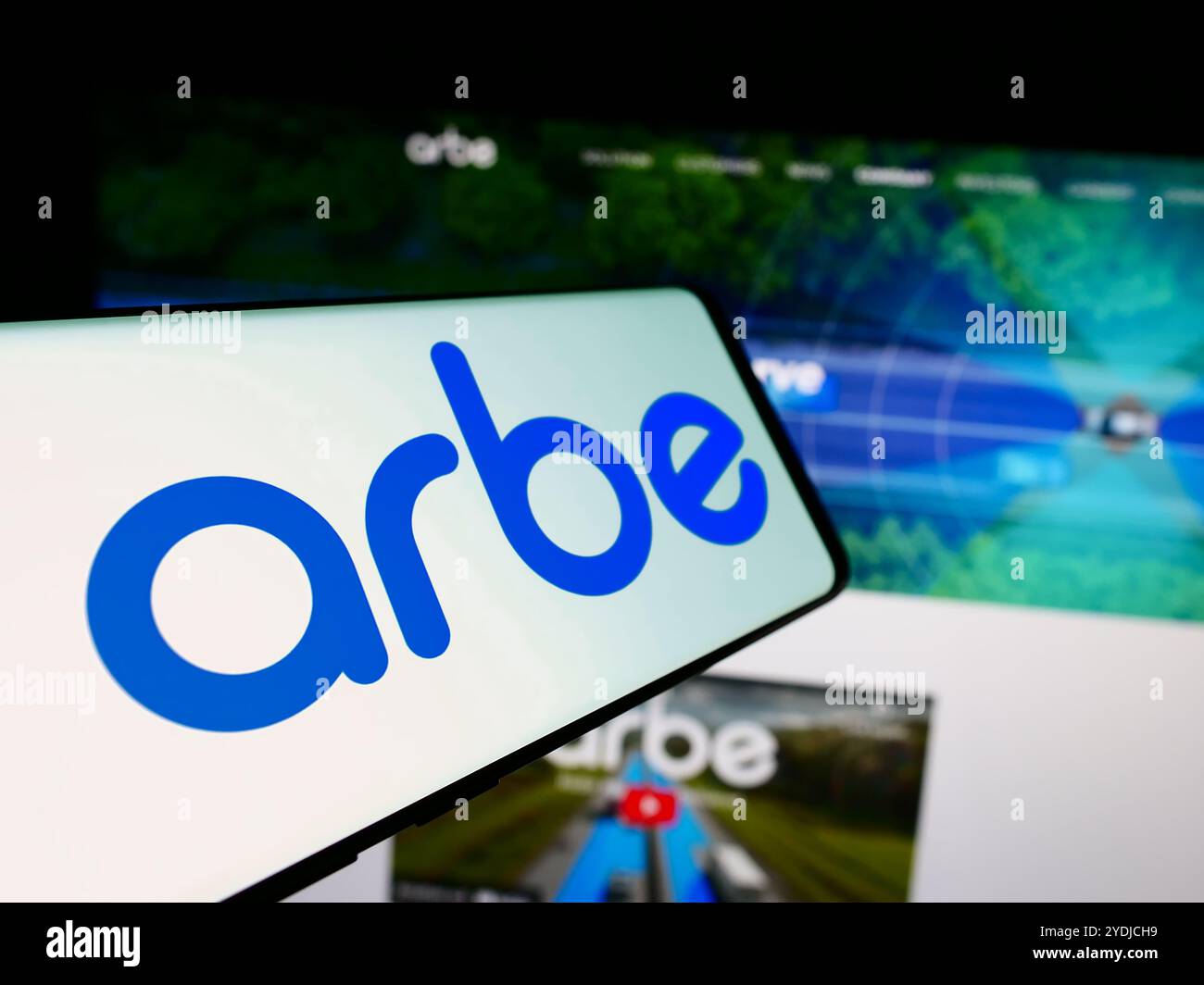 In this photo illustration, a mobile phone with the logo of Israeli ...