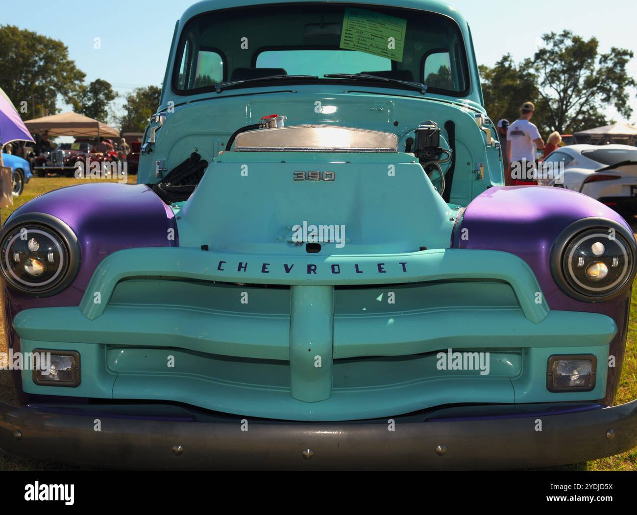 Old Tyme Chevy Pickup with a 350 v-8 Stock Photo - Alamy
