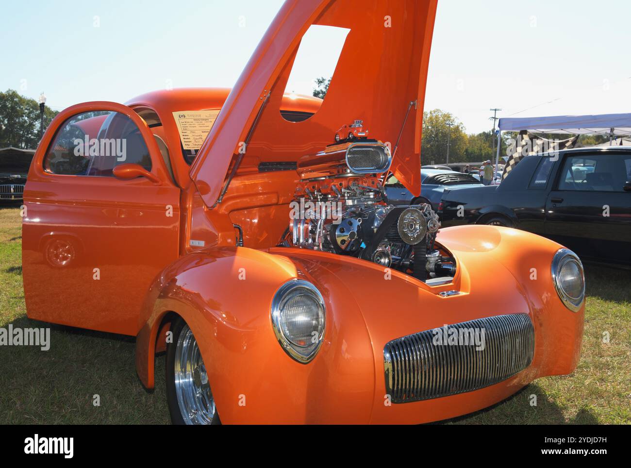 Vintage classic 1941 orange Willys Coupe Stock Photo - Alamy