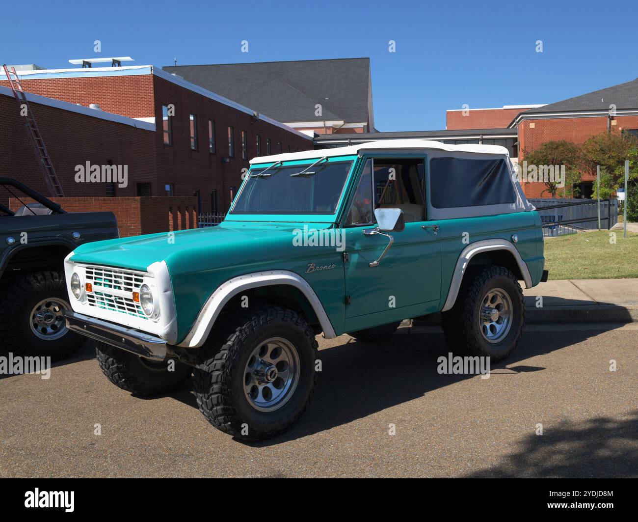 Blue and White Ford Bronco Stock Photo - Alamy