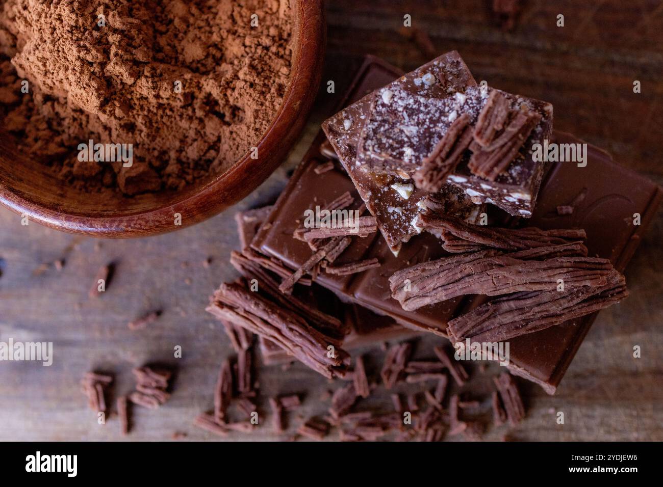 Cocoa powder, different chocolate flavour. Ingredients for dessert ...