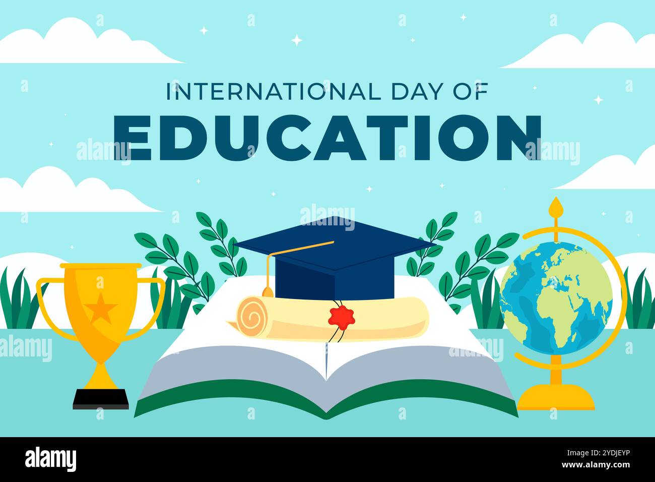 international day of education background illustration Stock Vector ...