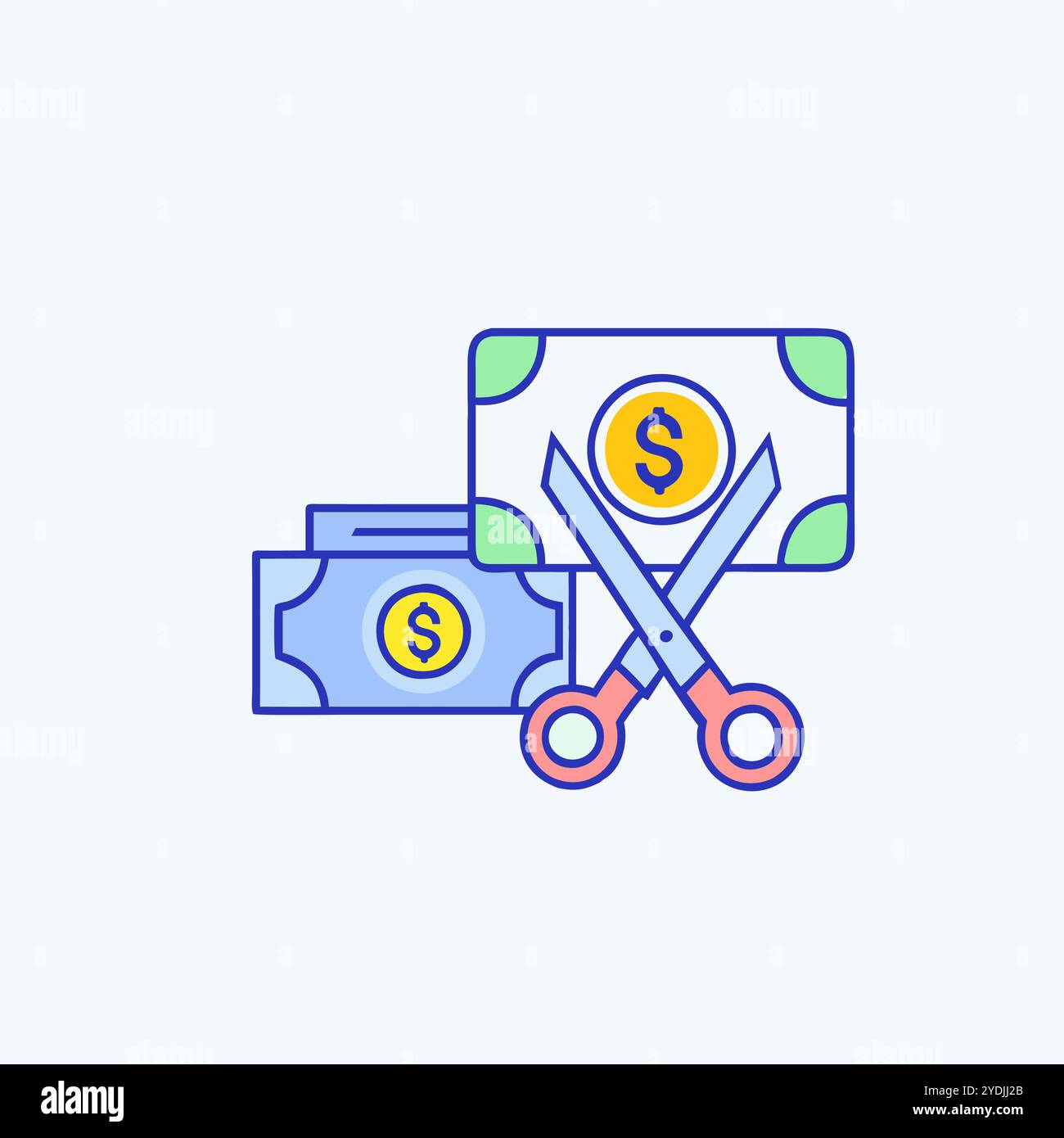 Expense Reduction icon vector art image Stock Vector Image & Art - Alamy