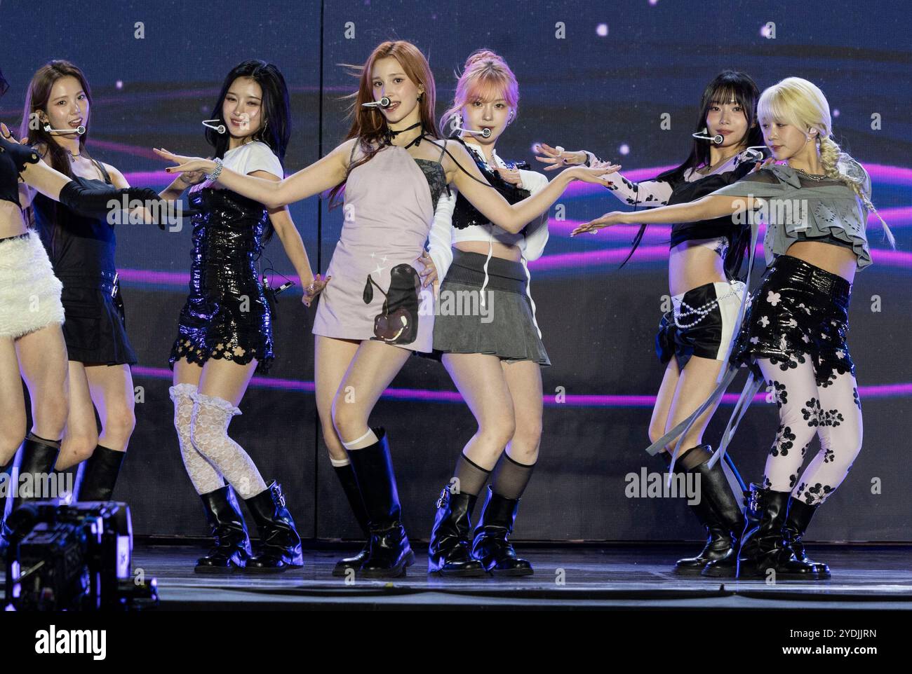Goyang, South Korea. 19th Oct, 2024. South Korean K-Pop girl group Kep1er, performs on the stage ...