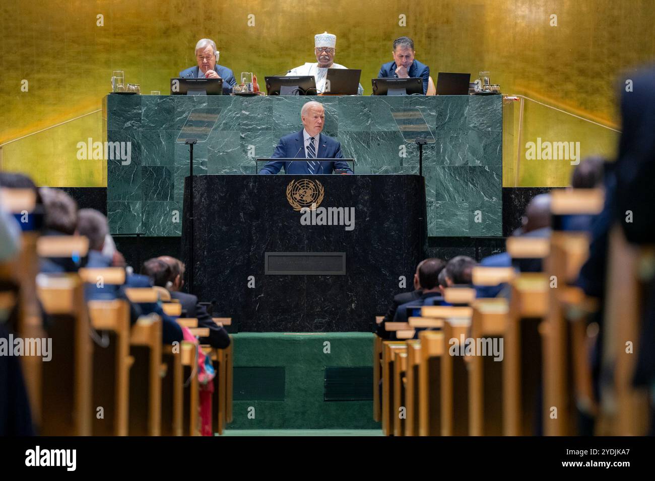President Joe Biden speaks at the 79th session of the United Nations General Assembly, Tuesday ...