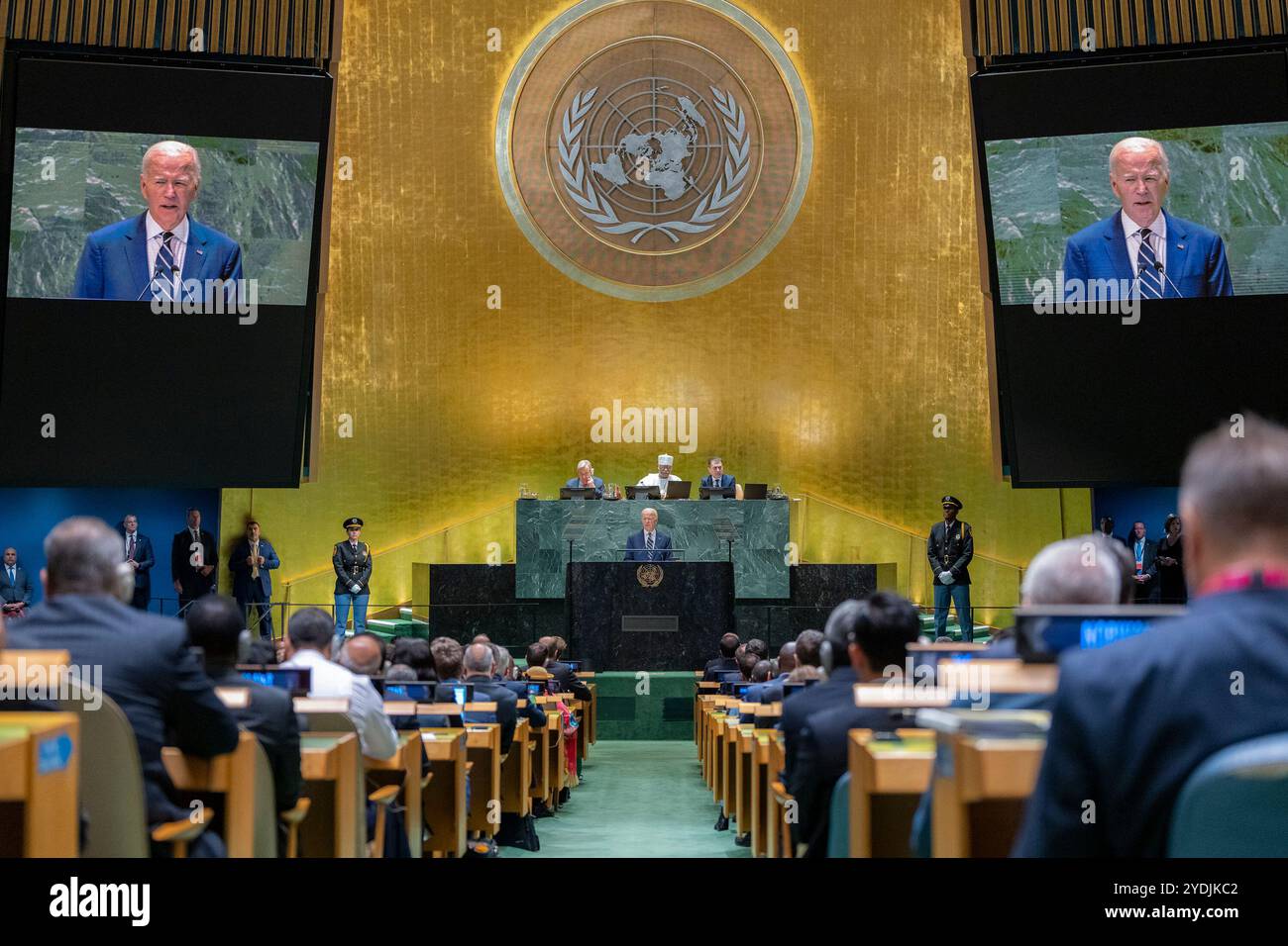 President Joe Biden speaks at the 79th session of the United Nations General Assembly, Tuesday ...
