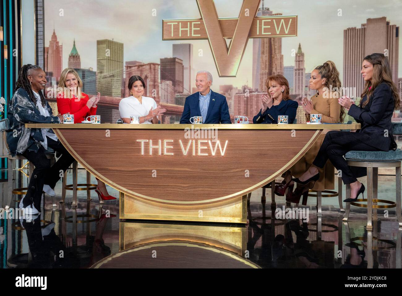 President Joe Biden participates in a live interview on “The View ...