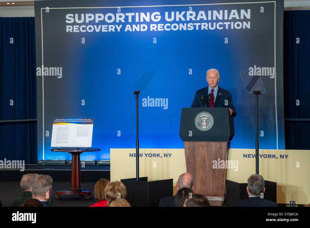 President Joe Biden speaks at an event launching the Declaration of Support for Ukrainian ...