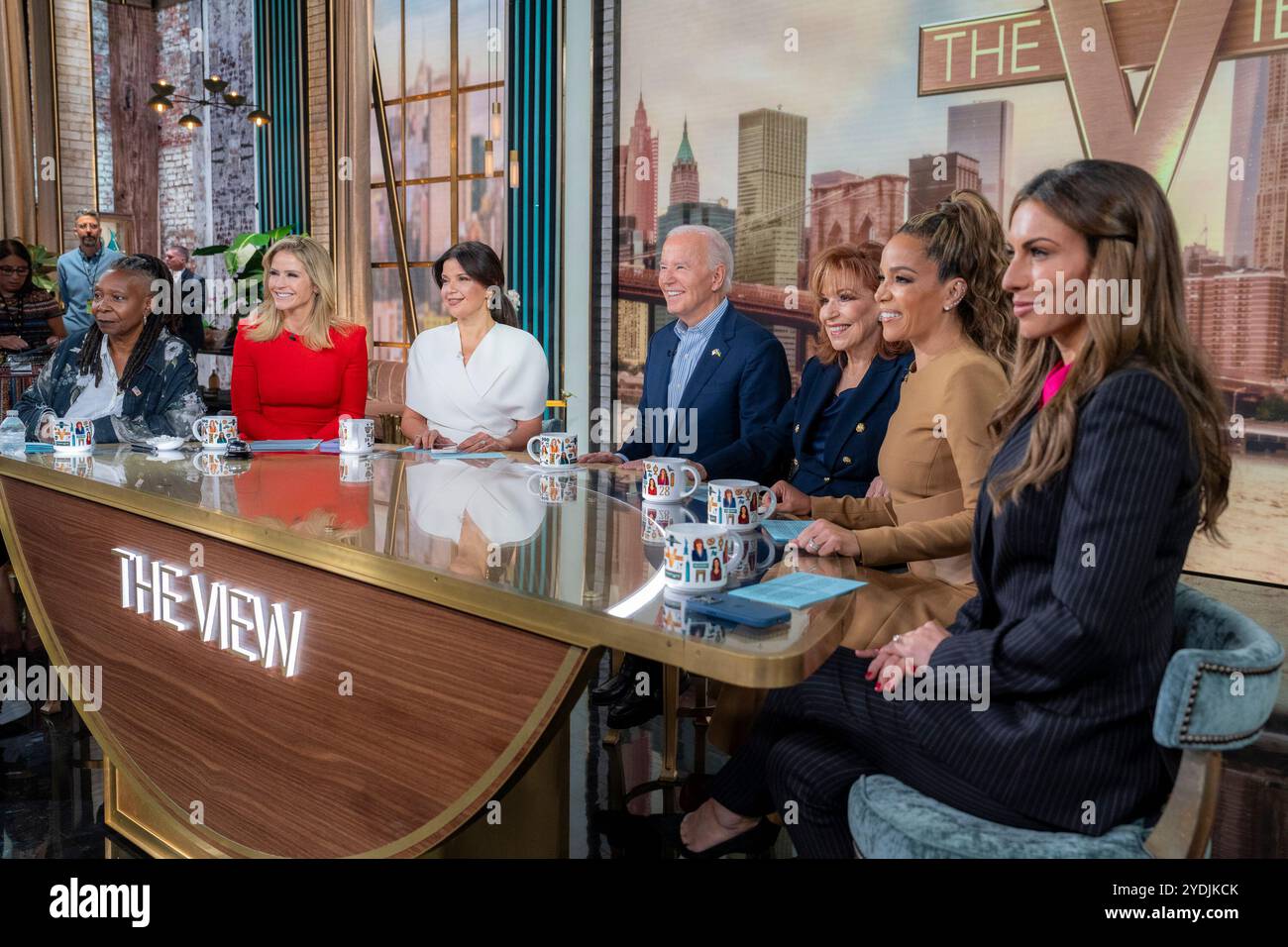 President Joe Biden participates in a live interview on “The View ...