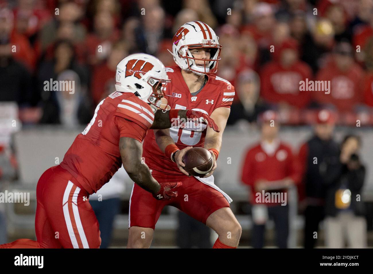 MADISON, WI - OCTOBER 26: Wisconsin Badgers quarterback Braedyn Locke ...