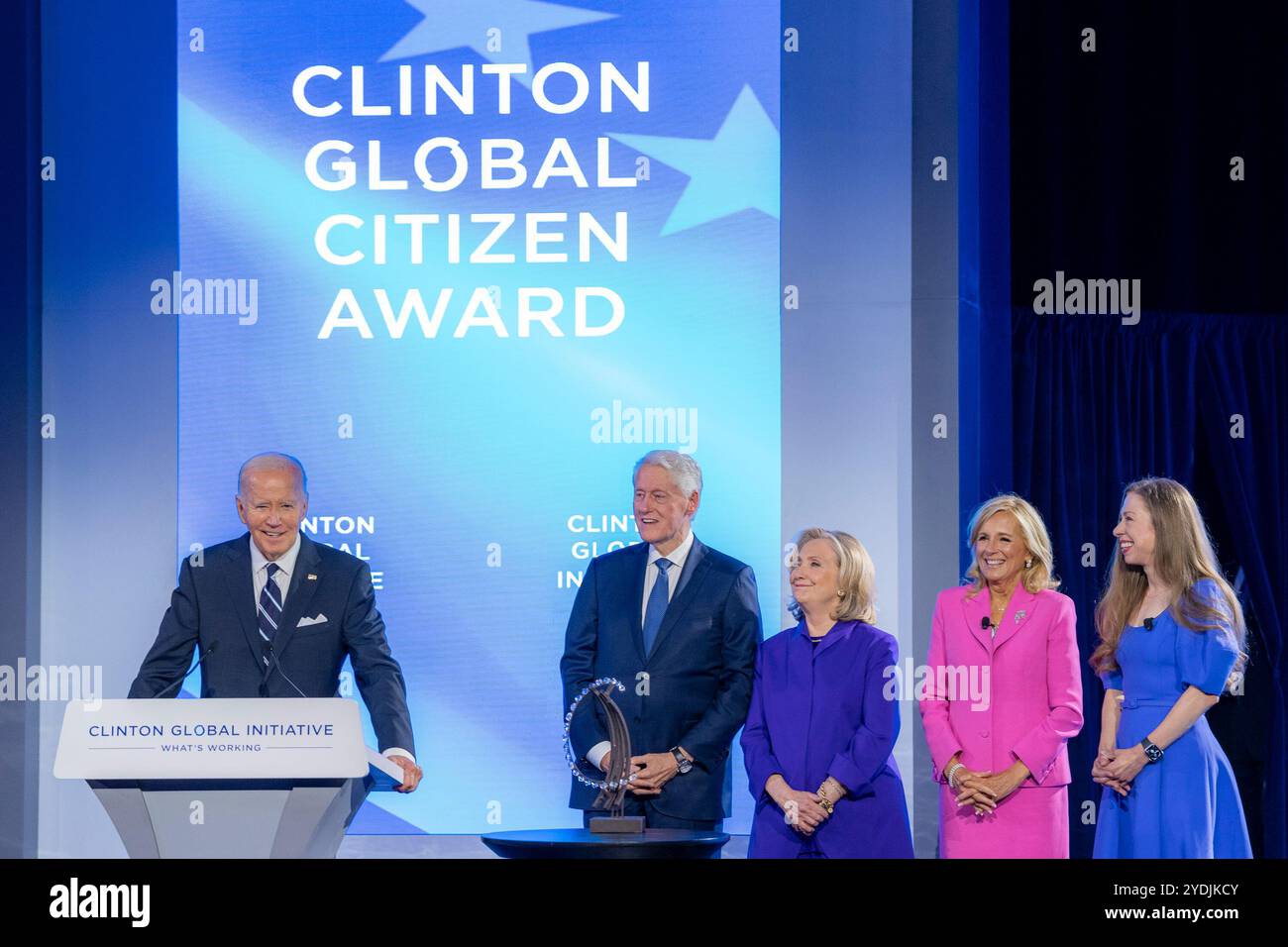 President Joe Biden receives the Clinton Global Citizen Award from ...