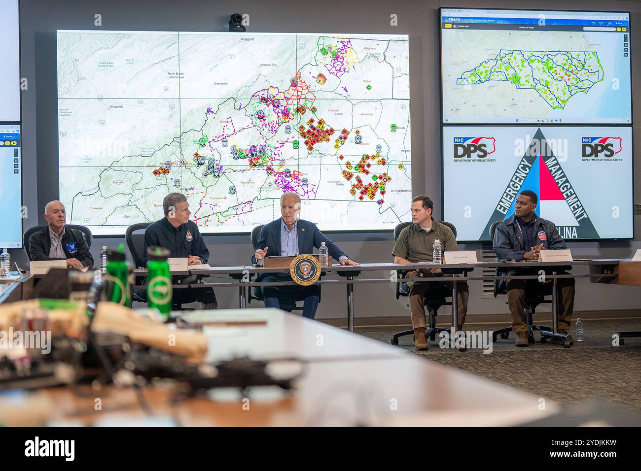 President Joe Biden receives an operational briefing on the response to ...