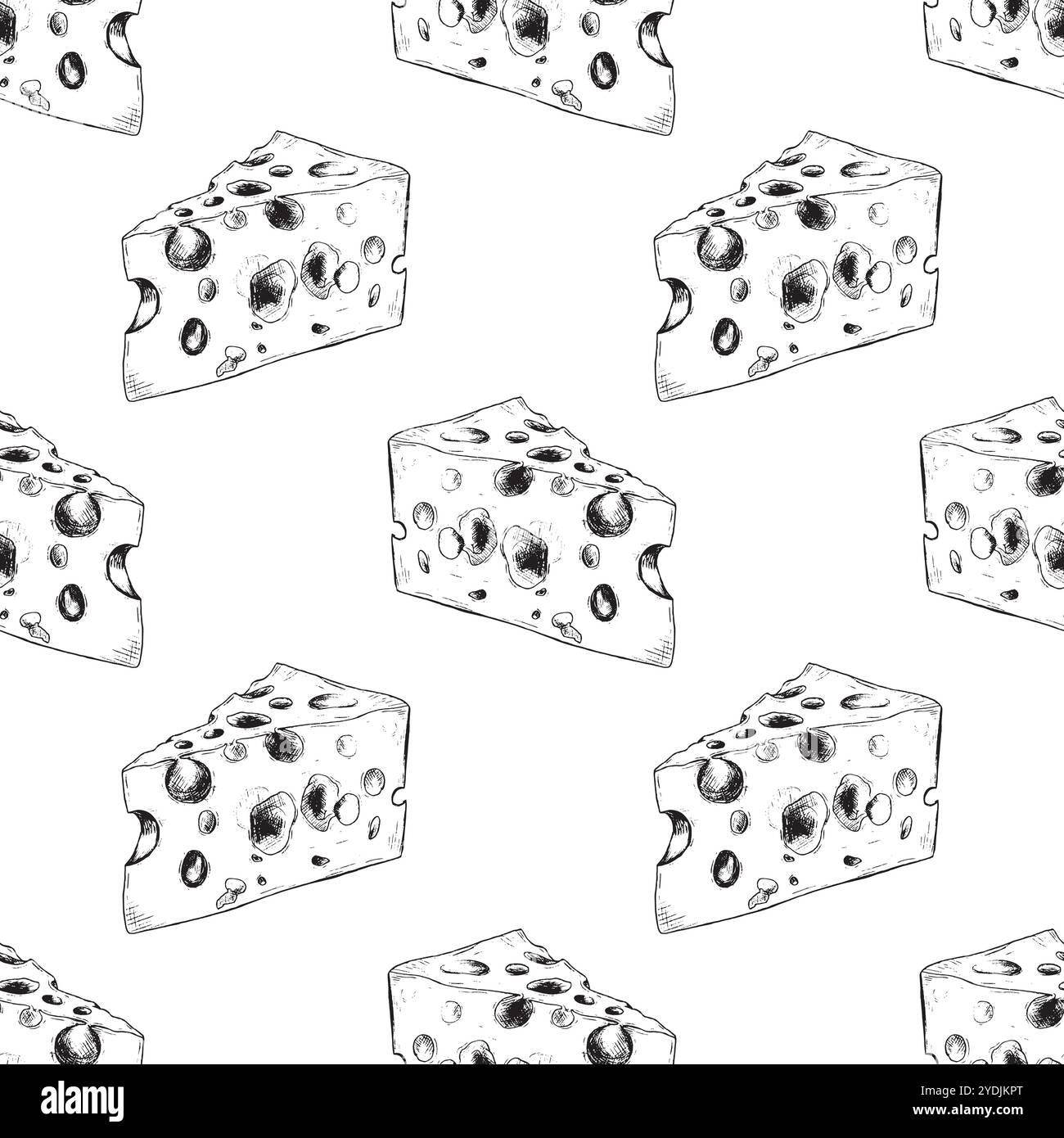 A whimsical and outlined cheese pattern that is absolutely perfect for ...