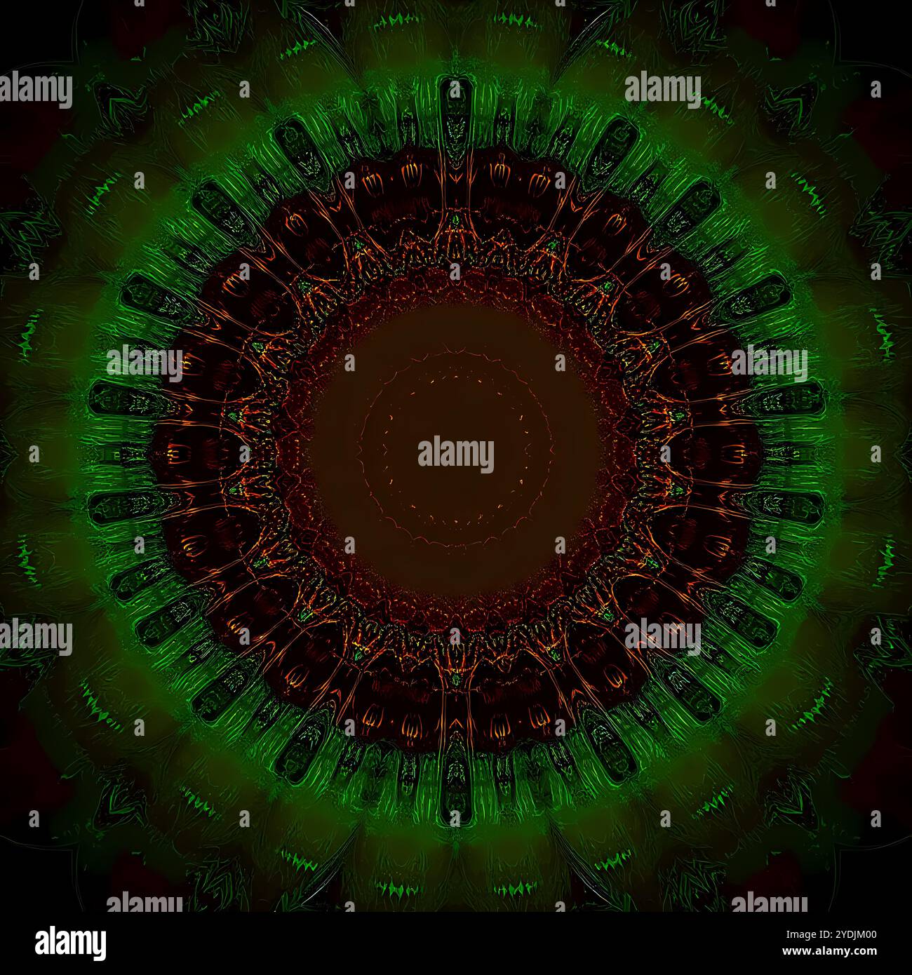 Psychedelic Fractal Mandala Abstract with Cosmic Symmetry and ...