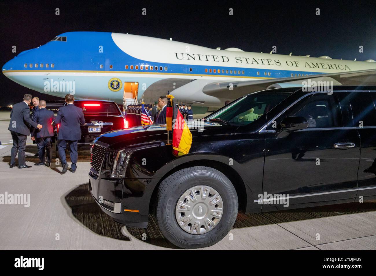 President Joe Biden greets Chief of Protocol Karin Marschall, U.S ...