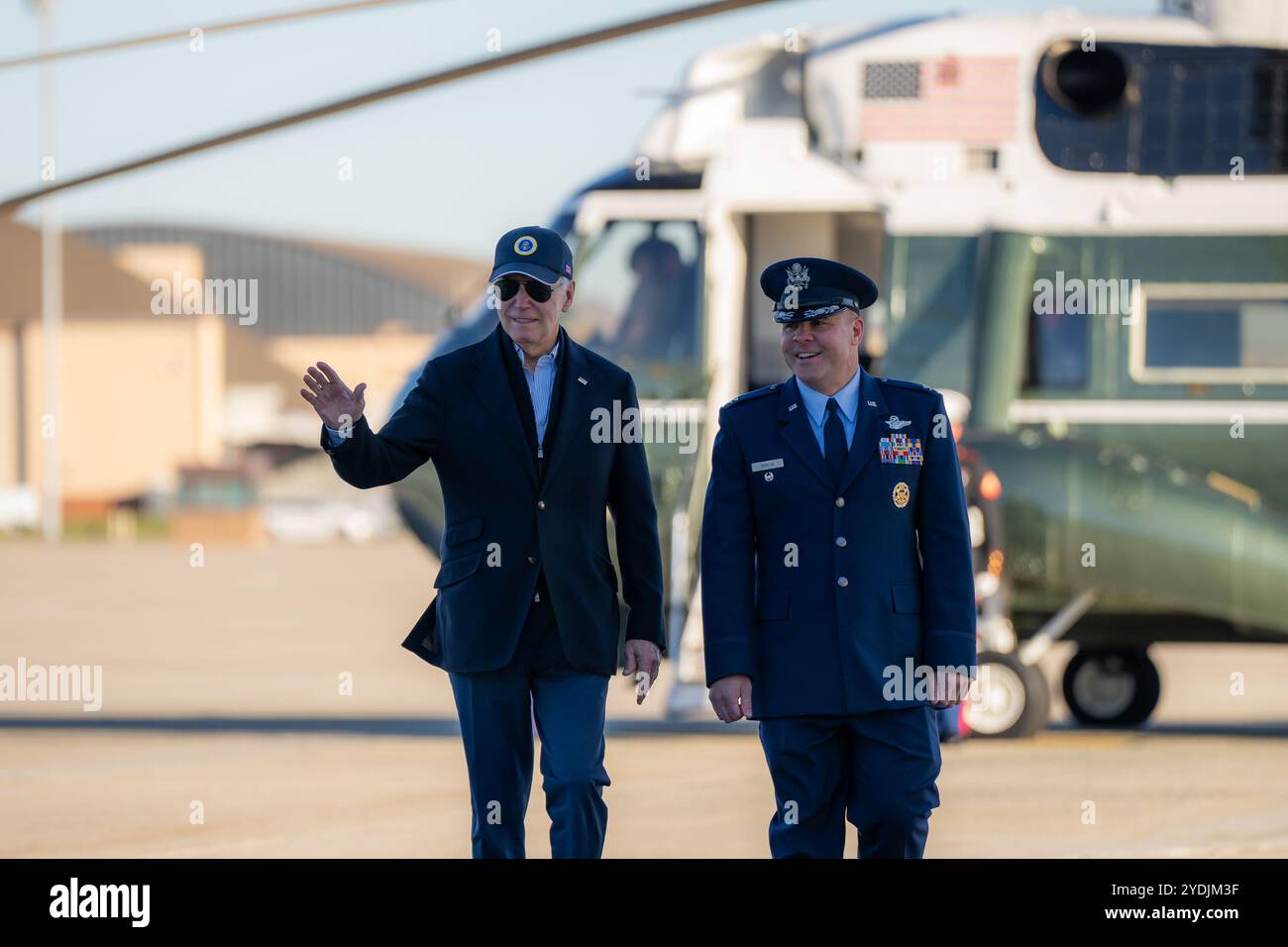 President Joe Biden disembarks Marine One at Joint Base Andrews ...