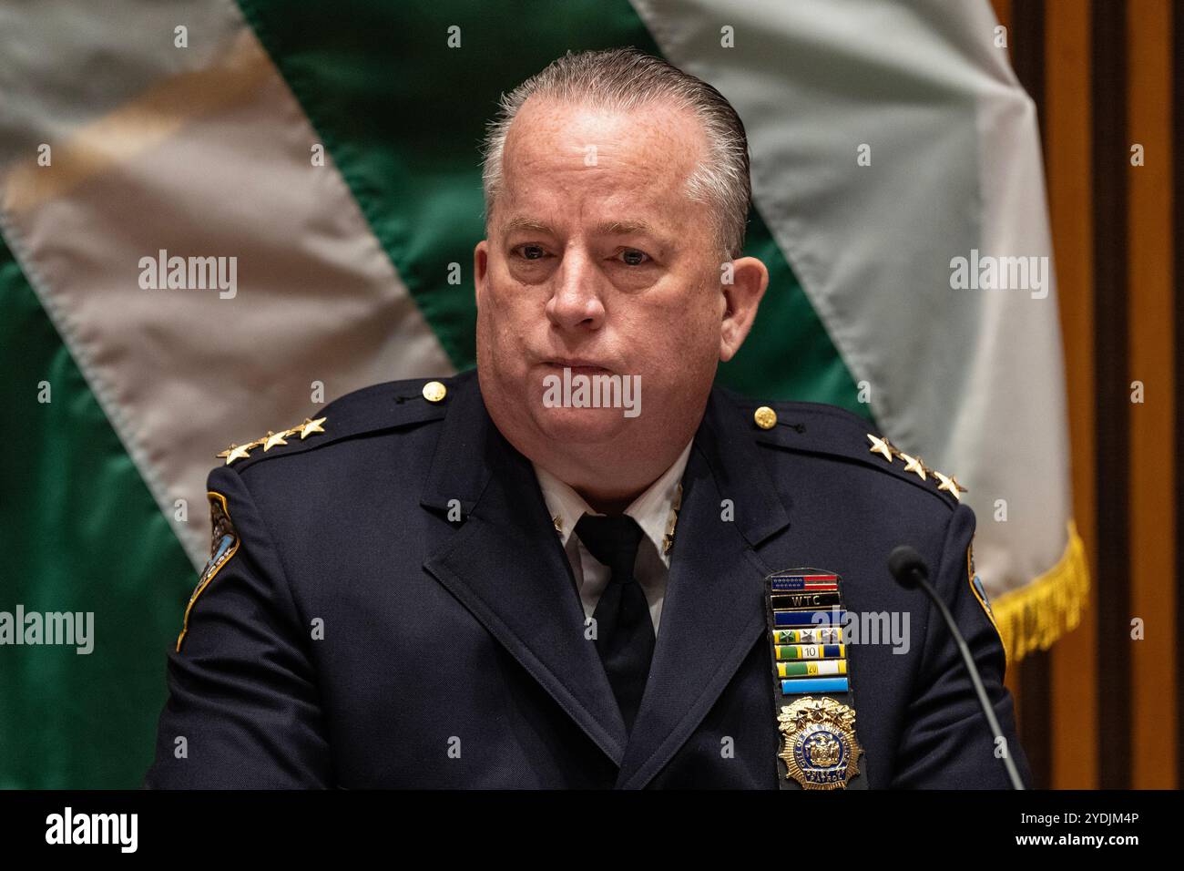 New York, USA. 26th Oct, 2024. NYPD Chief of Patrol John Chell attends ...