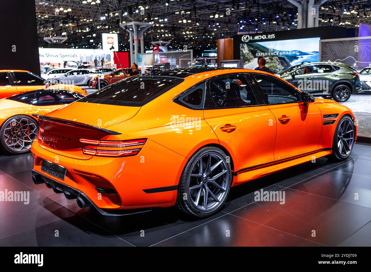 New York City, USA - March 27, 2024: Genesis G80 Magma Special luxury ...