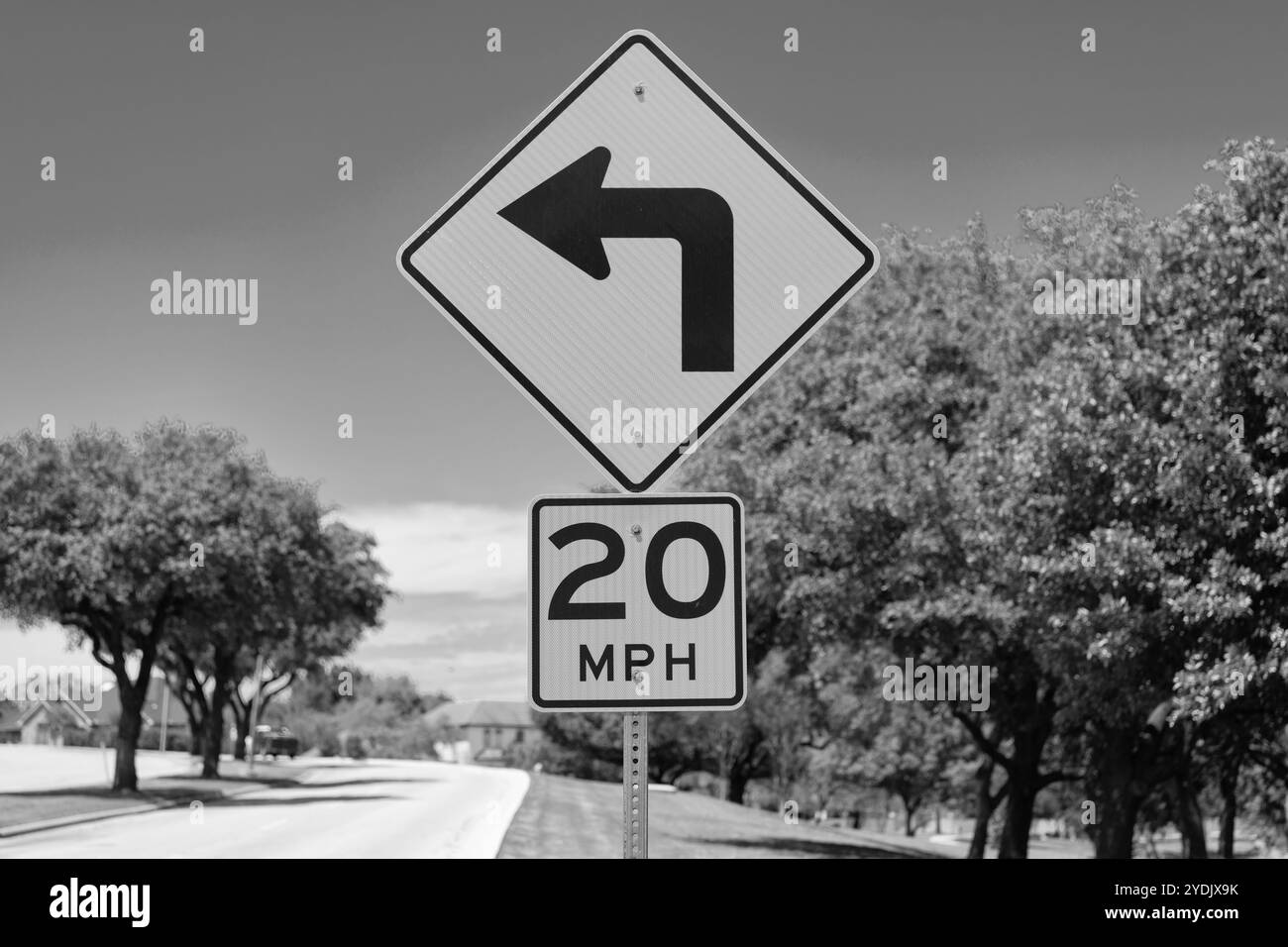 20 speed limit sign Black and White Stock Photos & Images - Alamy