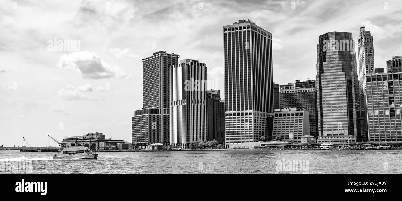 new york downtown architecture. perspective city skyscraper of ...