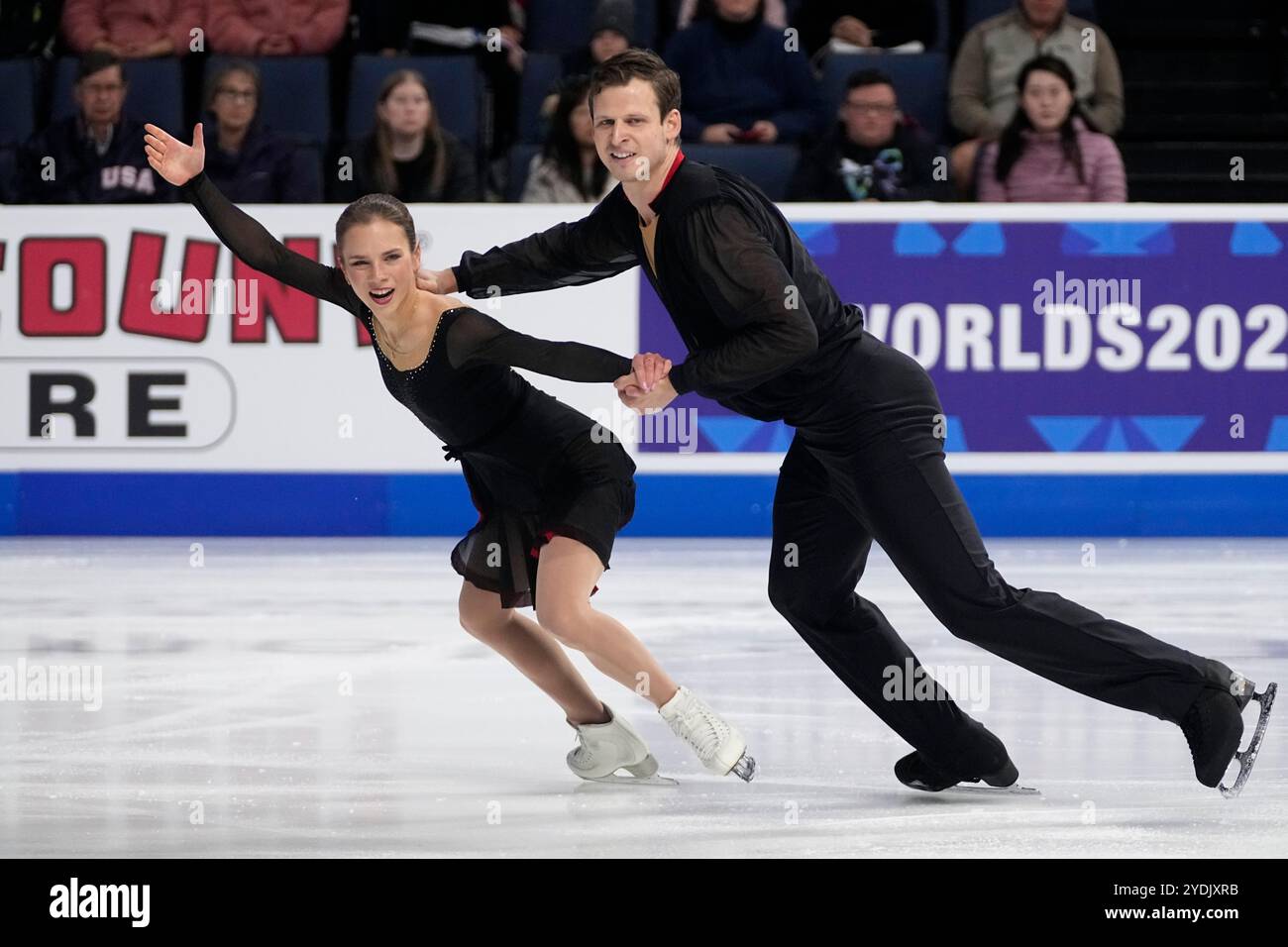Alisa Efimova and Misha Mitrofanov of the United States compete during ...