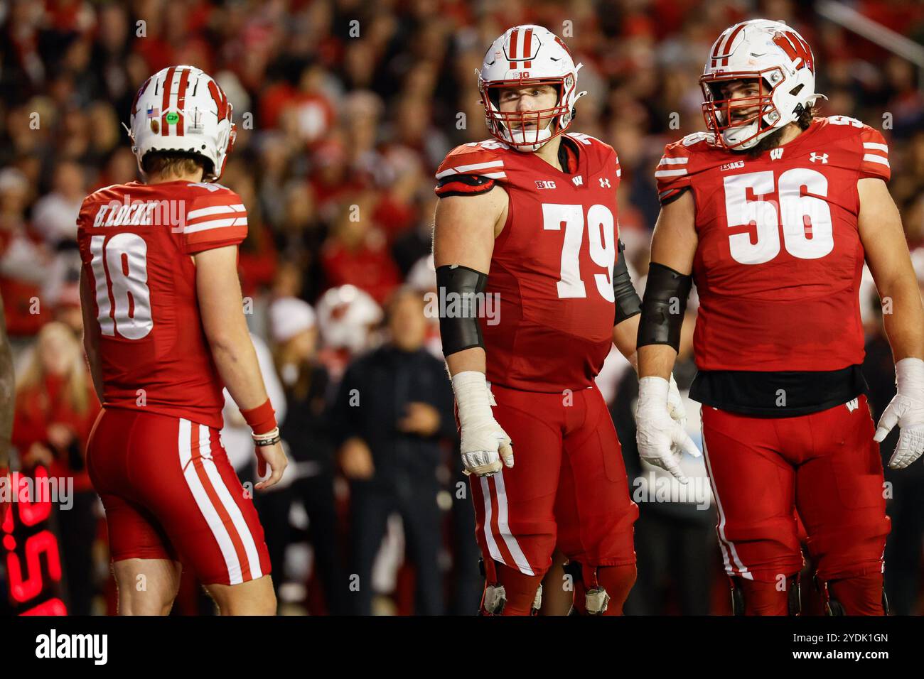 October 26, 2024: Wisconsin Badgers offensive lineman Jack Nelson (79 ...