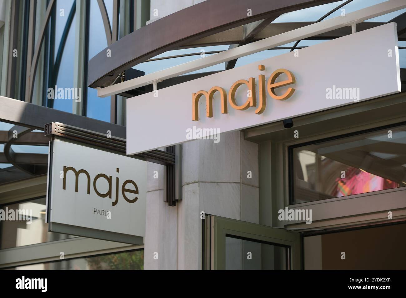 Shanghai,China-September 2nd 2023: Maje store sign brand logo Stock ...