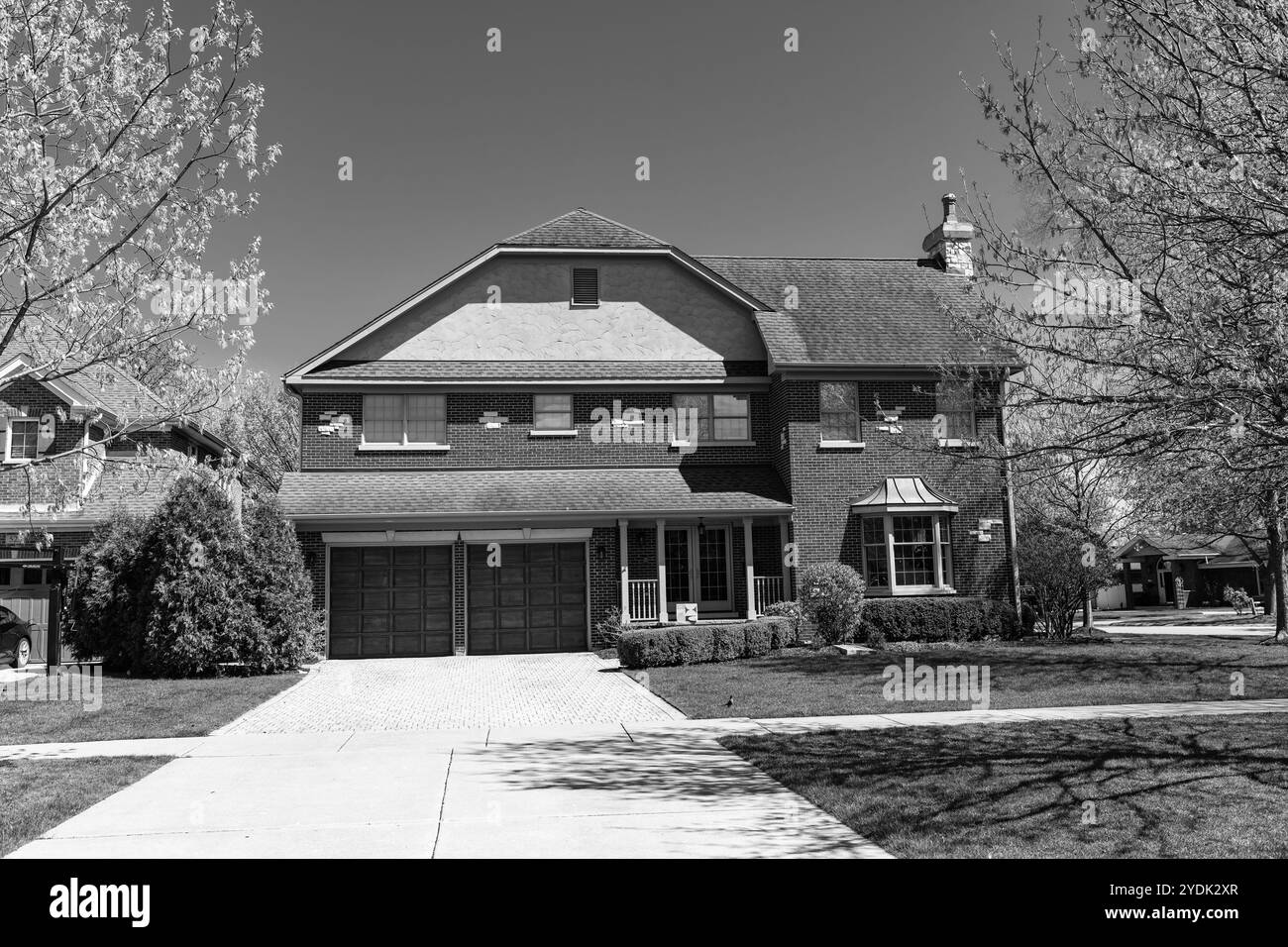 suburban cottage house in neighborhood. suburban cottage house property ...
