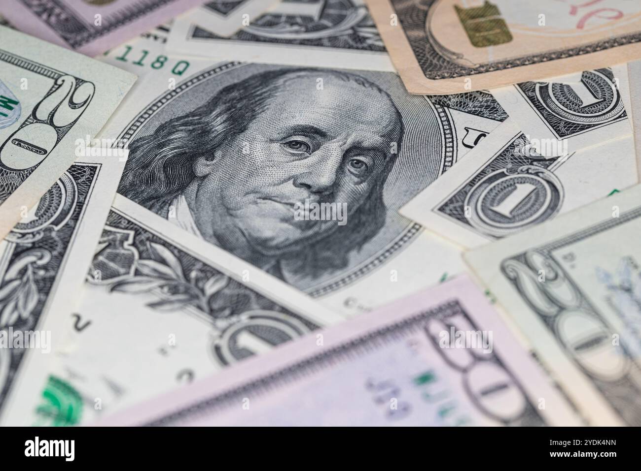 different US dollar banknotes background for design purpose Stock Photo ...
