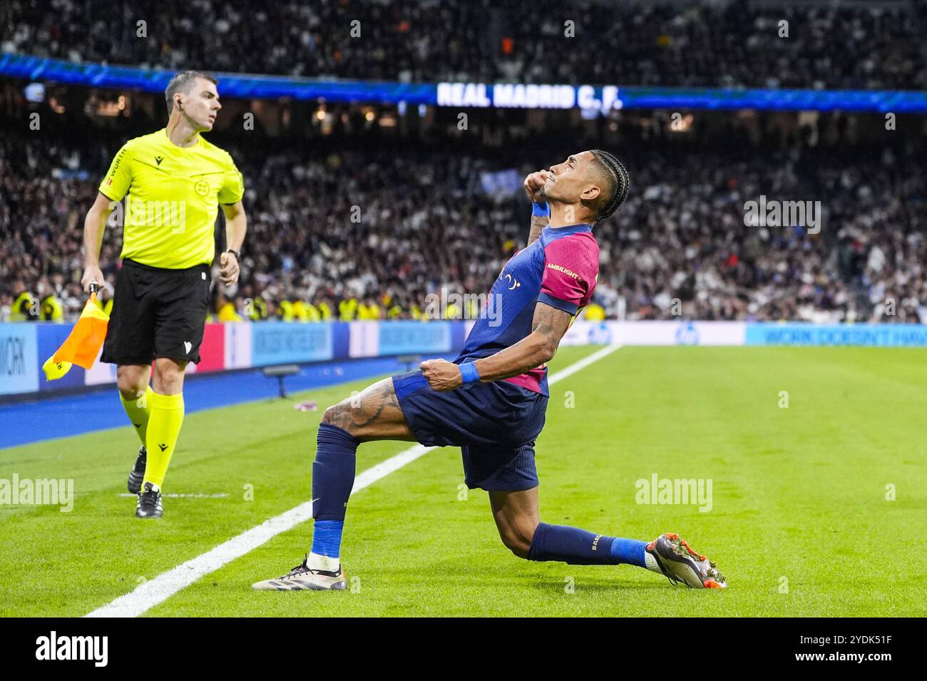 Raphael Dias "Raphinha" of FC Barcelona celebrates a goal 0-4 during ...