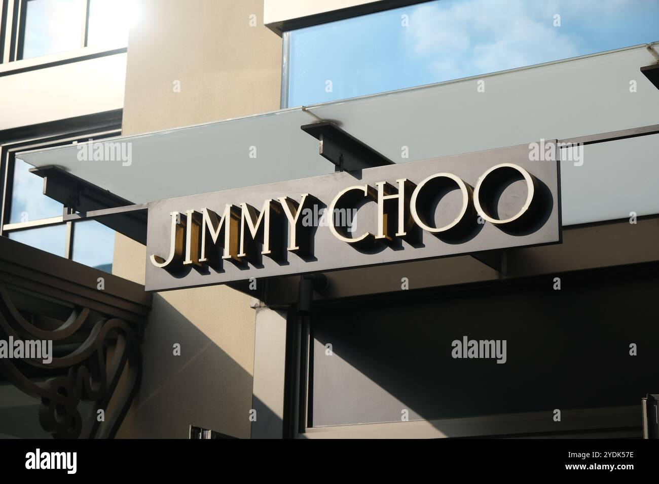Shanghai,China-September 2nd 2023: Jimmy Choo store sign company brand ...
