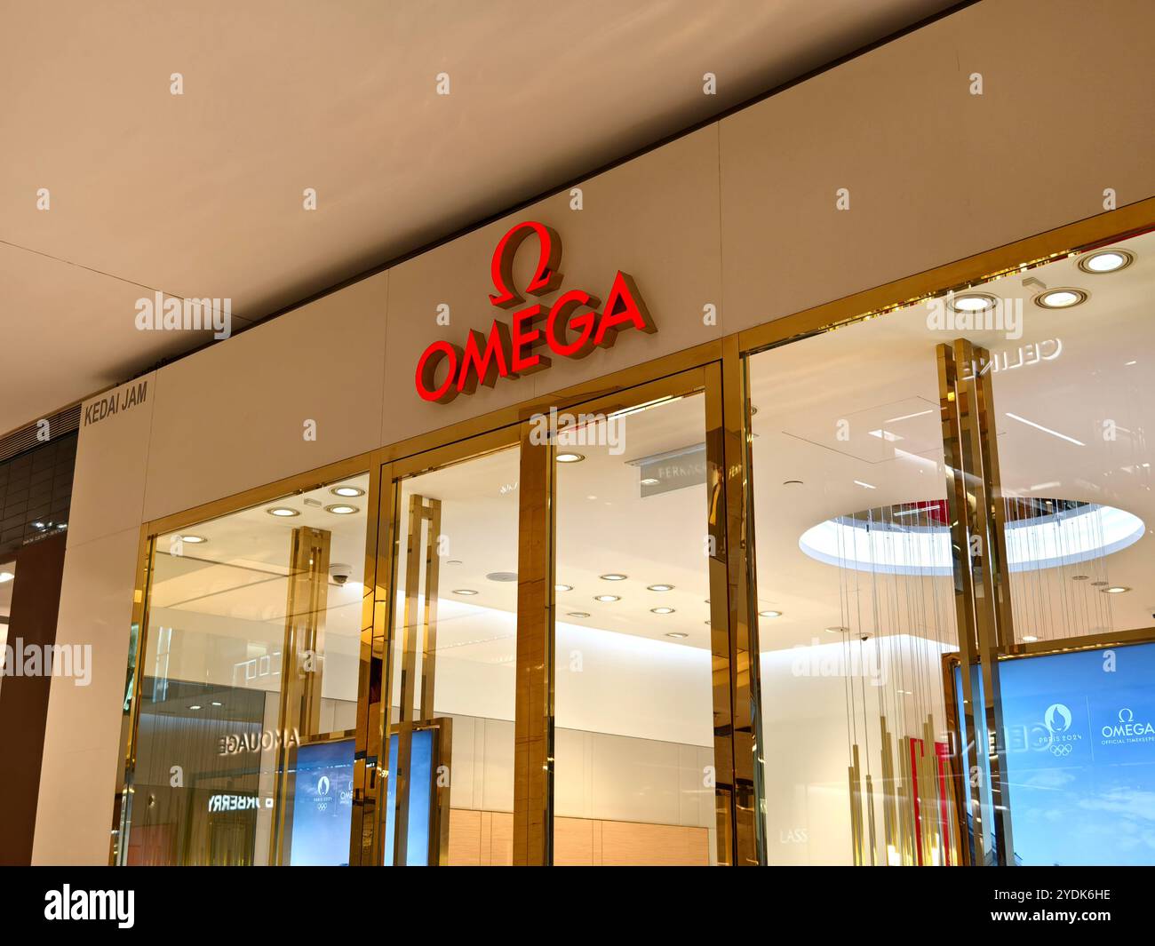 KUALA LUMPUR, MALAYSIA - AUGUST 28, 2024: Omega brand retail shop in ...