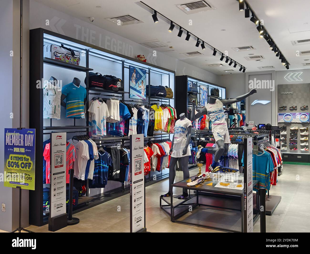 KUALA LUMPUR, MALAYSIA - AUGUST 28, 2024: Li Ning brand retail shop in ...