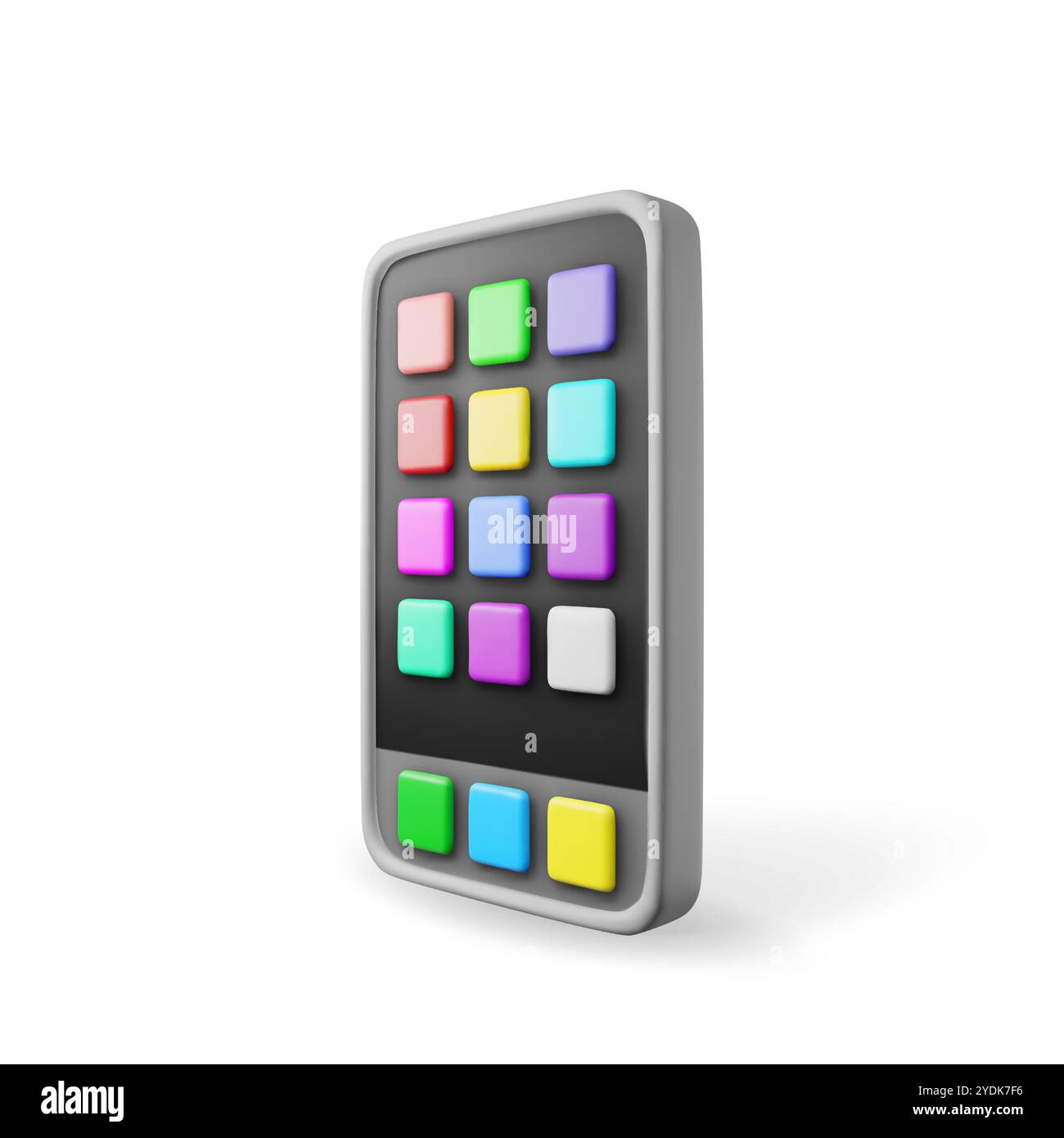 3d smartphone with UI icons isolated Stock Vector Image & Art - Alamy