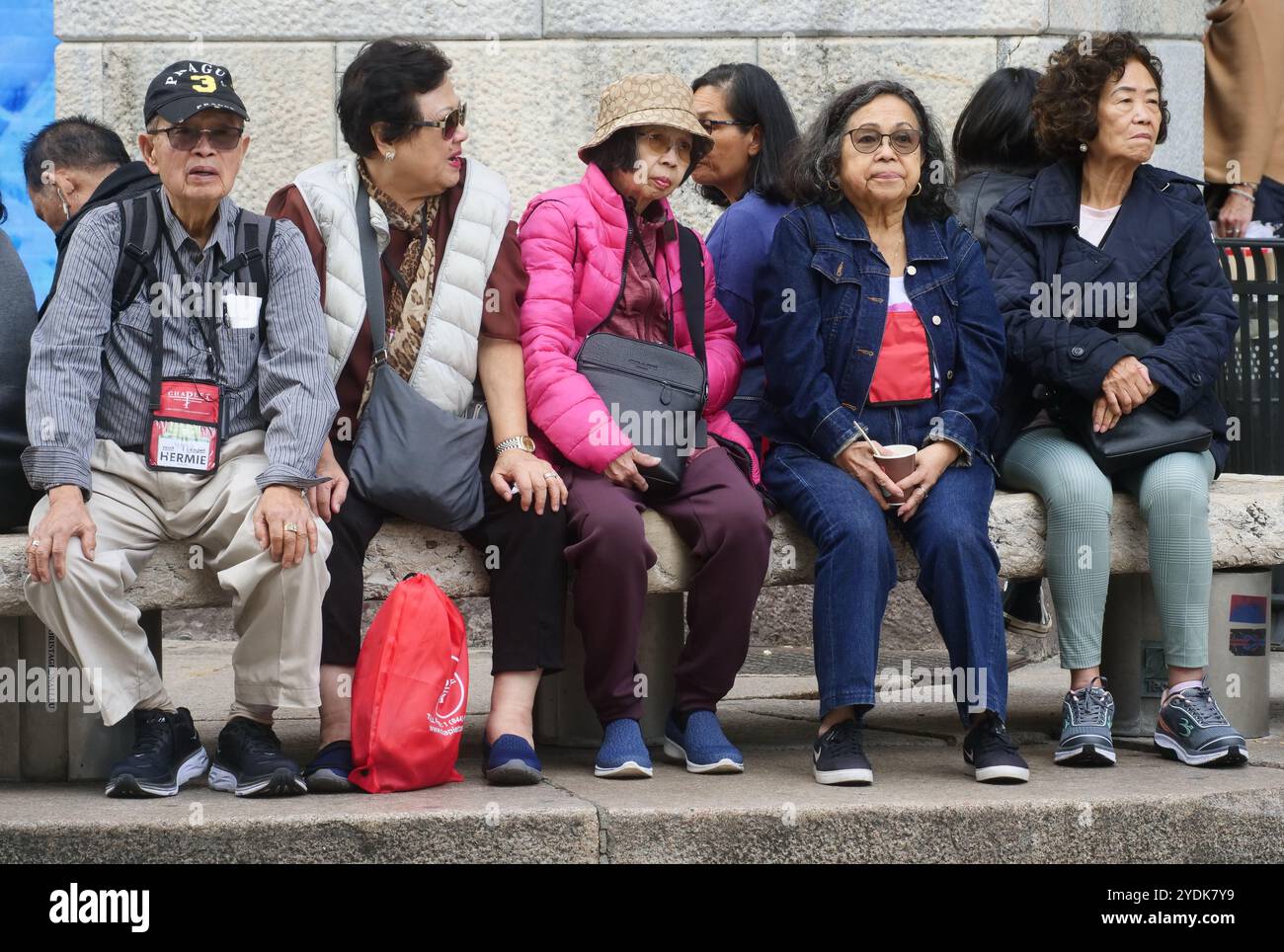 Many groups of Asian tourists visit the city of Milan, the world ...