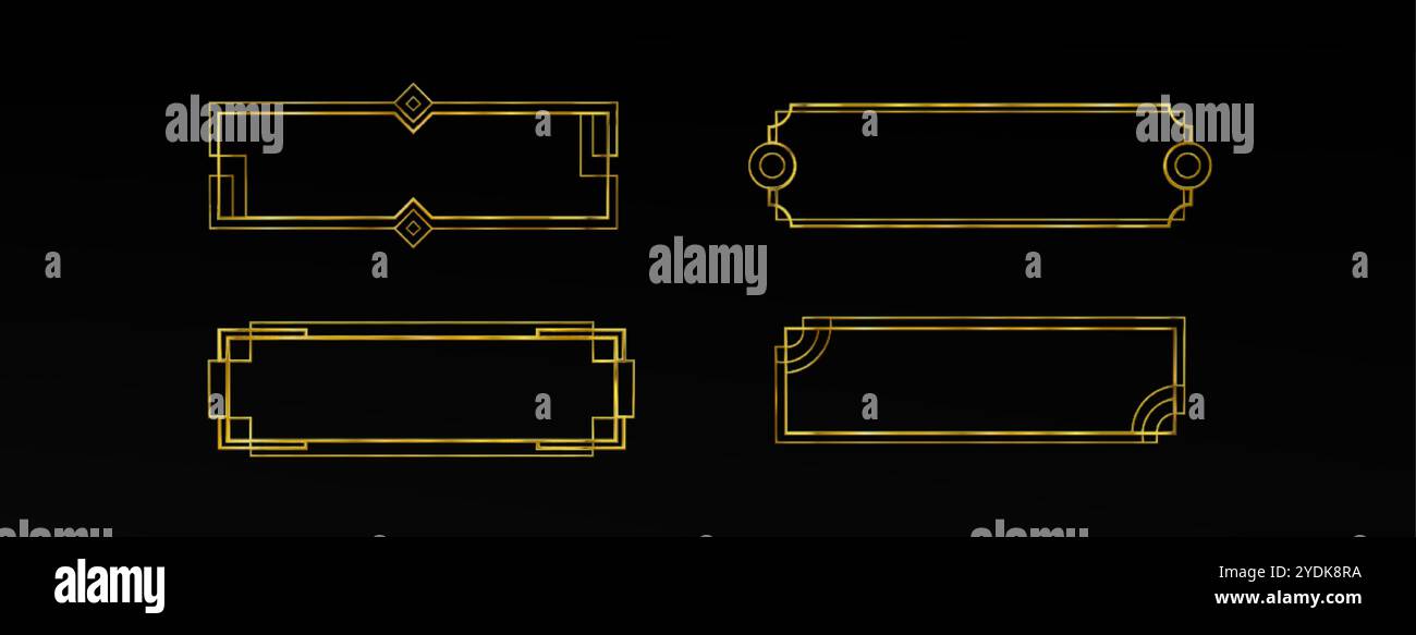 Gold Ui Frame Rpg Game Button Medieval Border Design For Title Or