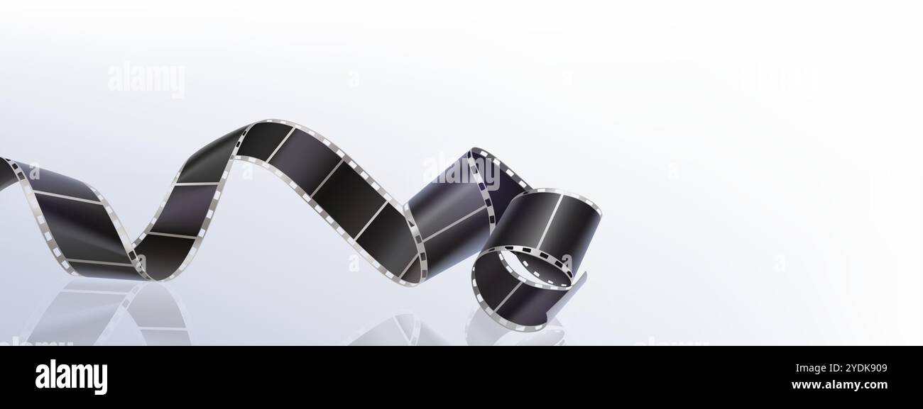 Cinema film strip. Camera roll tape background. 3d negative photo frame ...
