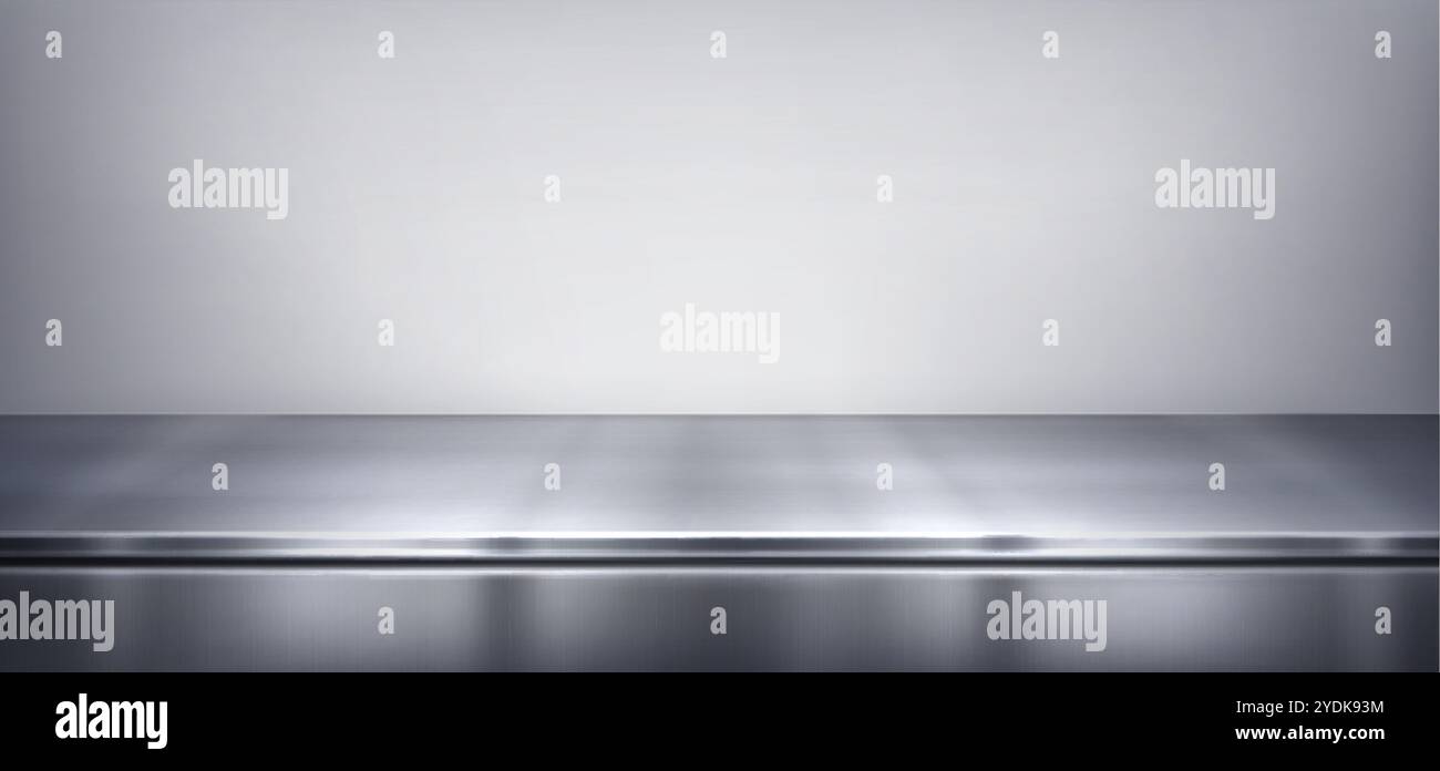 Sleek grey metal shiny surface with soft reflections and shadows ...