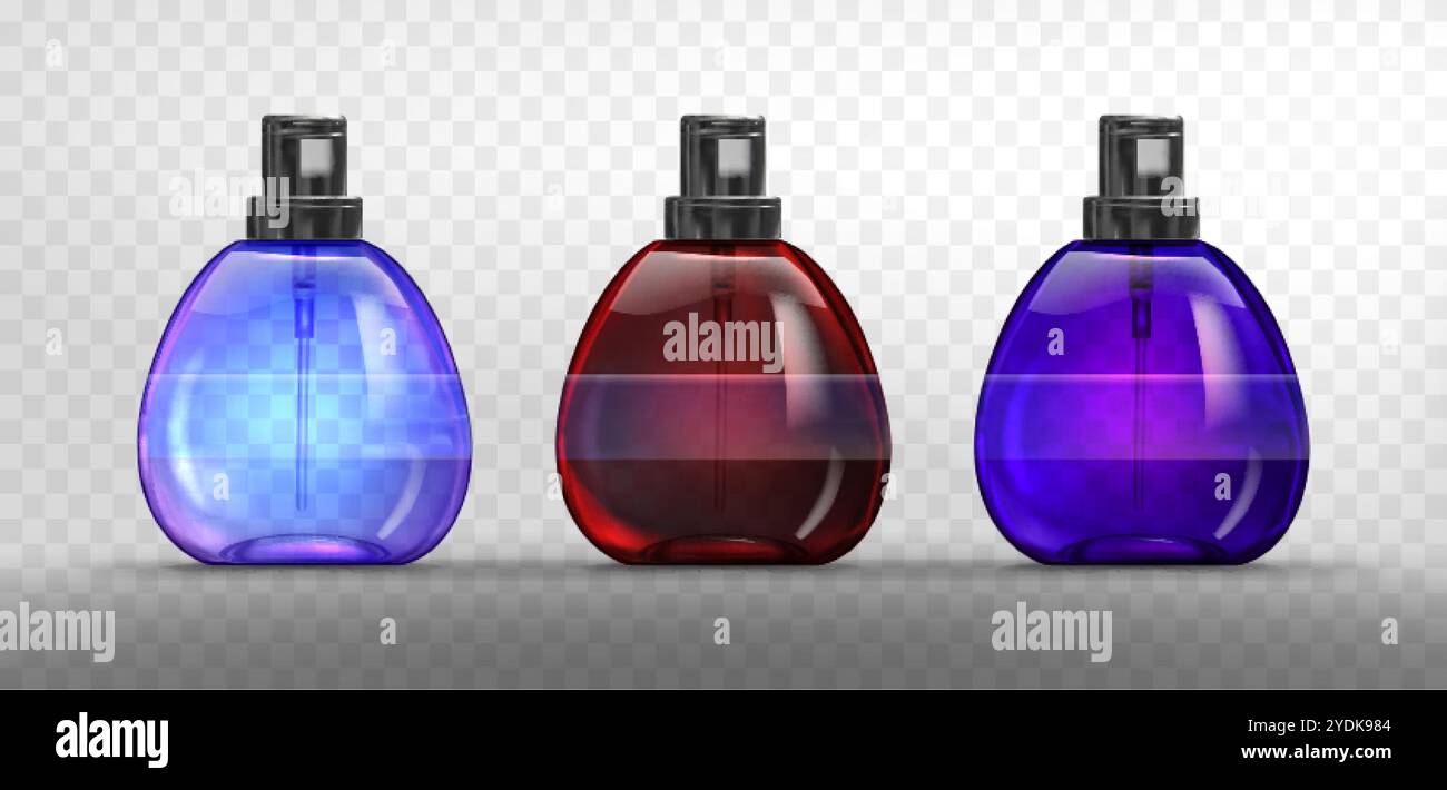 Perfume bottles blue Stock Vector Images - Alamy