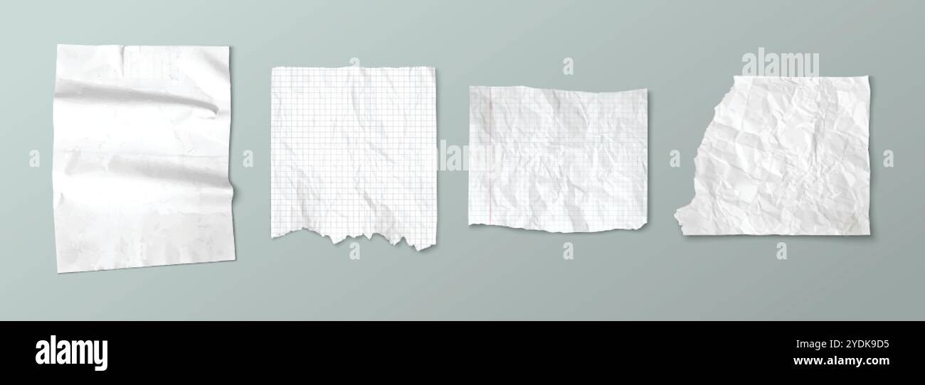 Crumpled paper cutout Stock Vector Images - Alamy