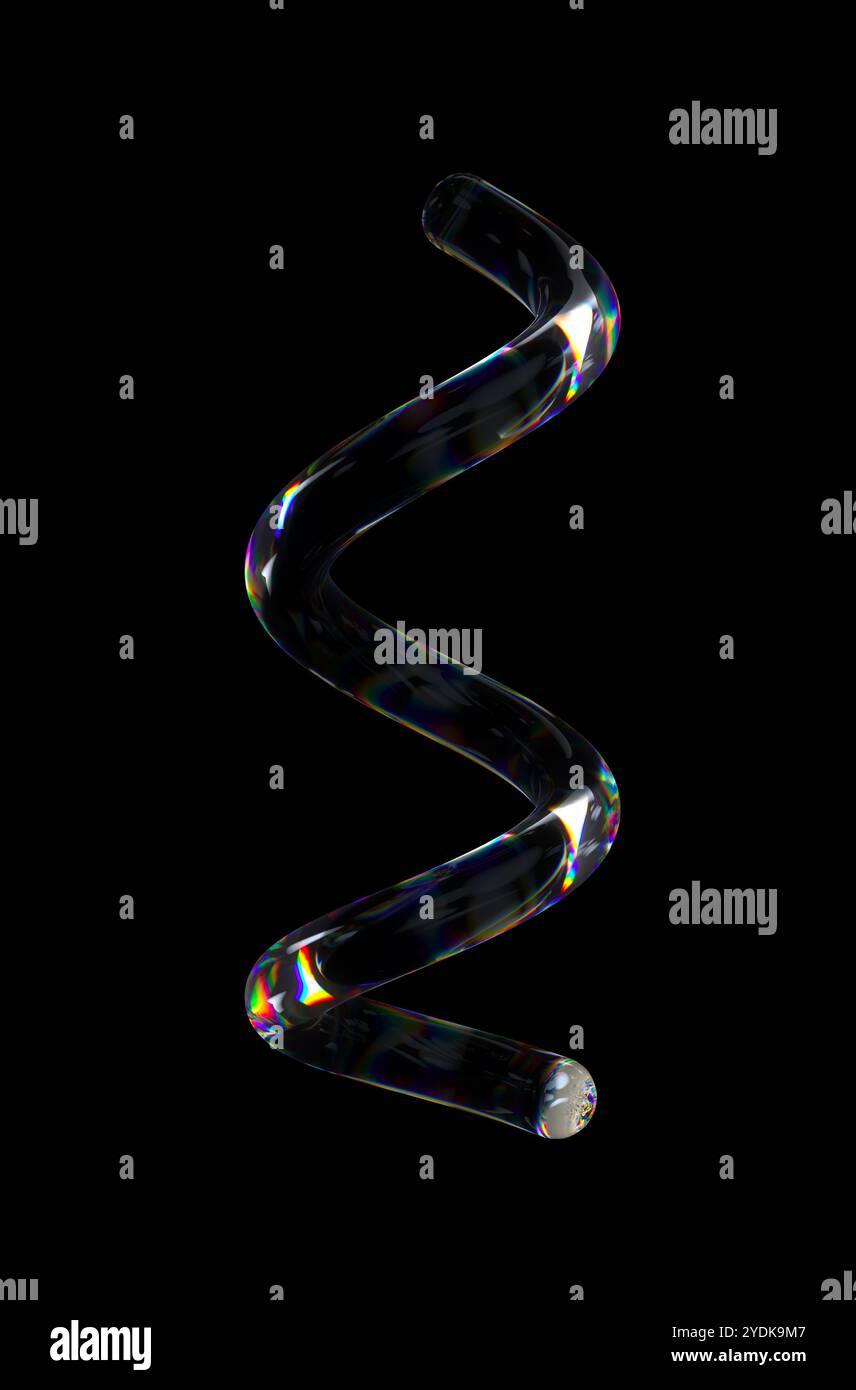 Transparent glossy spiral with dispersion effect Stock Photo - Alamy