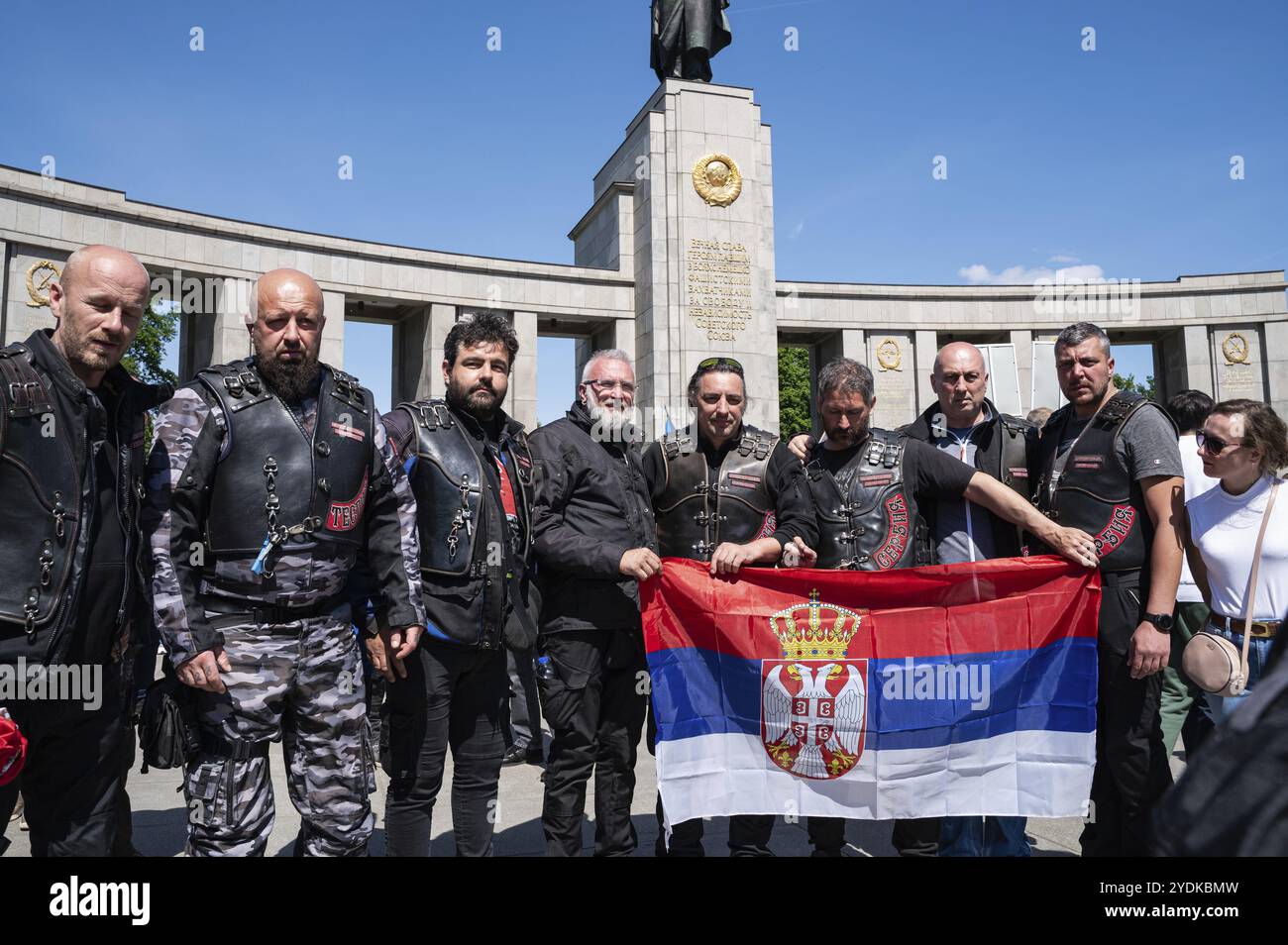 09.05.2024, Berlin, Germany, Europe, Members of the Serbian branch of ...