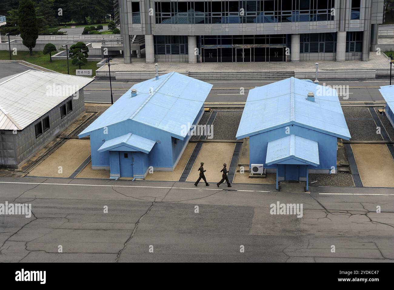 10.08.2012, Panmunjom, North Korea, Asia, A view of the border strip ...